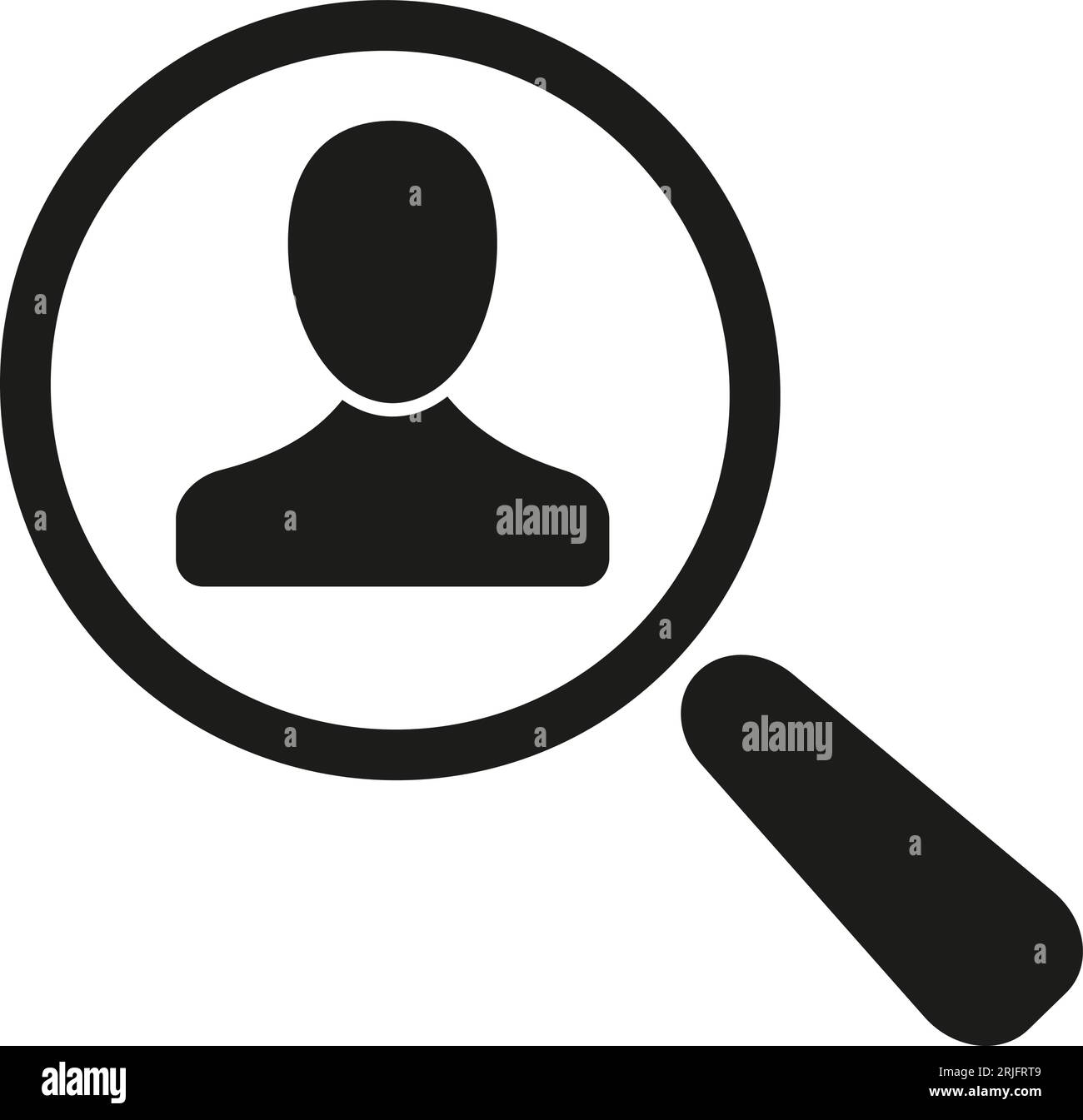 Magnifying glass as searching concept icon Stock Vector Image & Art - Alamy