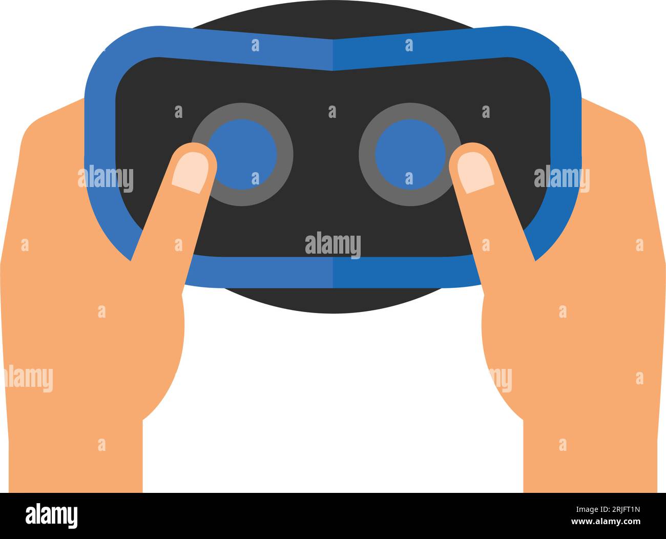 Hands holding virtual reality headset icon Stock Vector Image & Art - Alamy