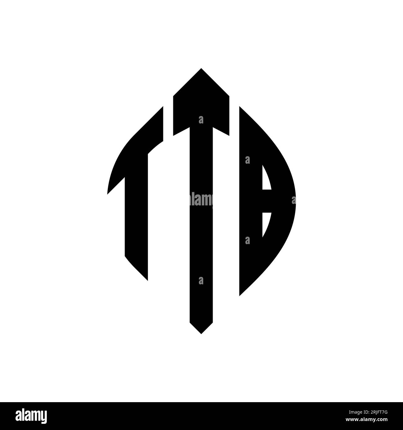 TTB circle letter logo design with circle and ellipse shape. TTB ...
