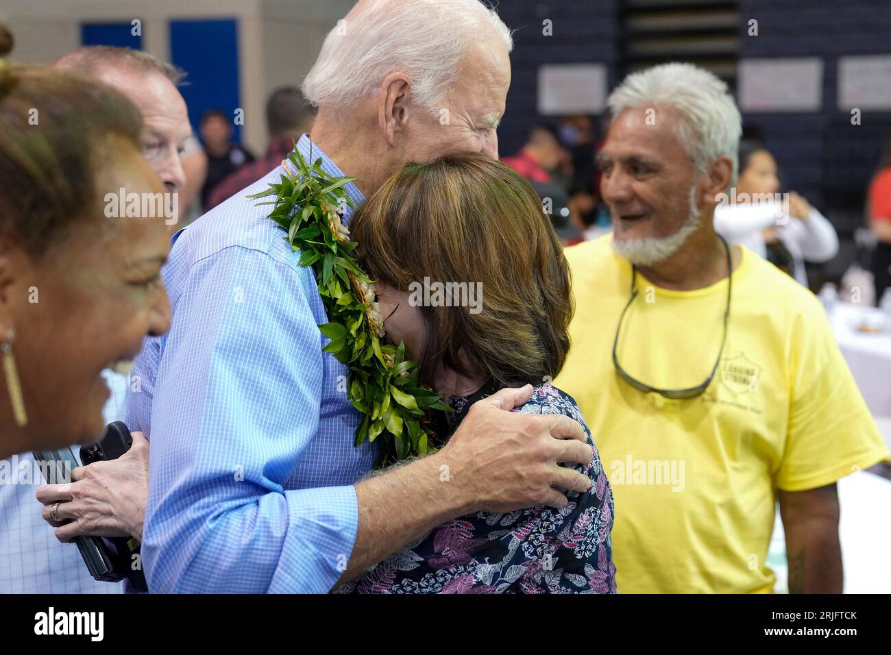 Lahaina, United States. 21st Aug, 2023. U.S President Joe Biden, center ...