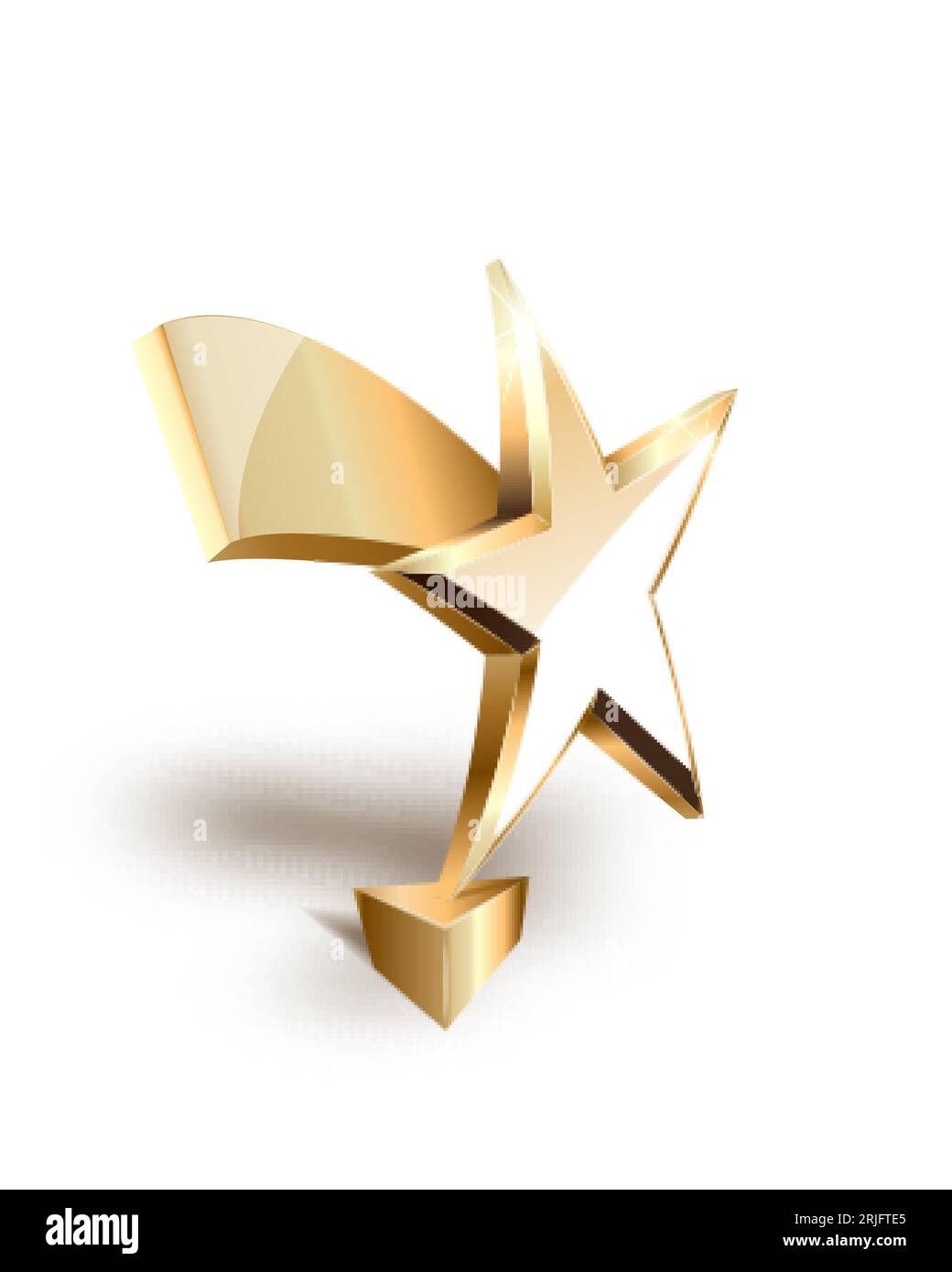 The golden prize is the winners star for awarding the tops. Gold star ...