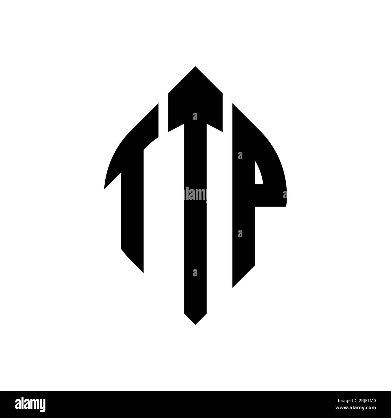 TTP circle letter logo design with circle and ellipse shape. TTP ...