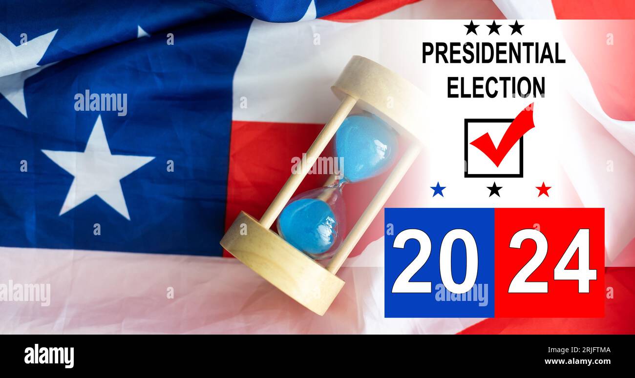 Presidential Election 2024 USA Background time Stock Photo - Alamy