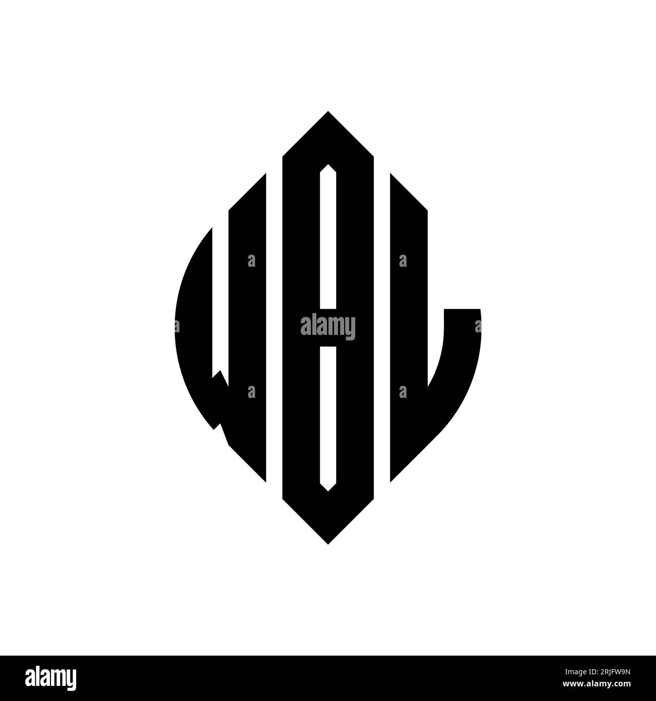 WBL circle letter logo design with circle and ellipse shape. WBL ...