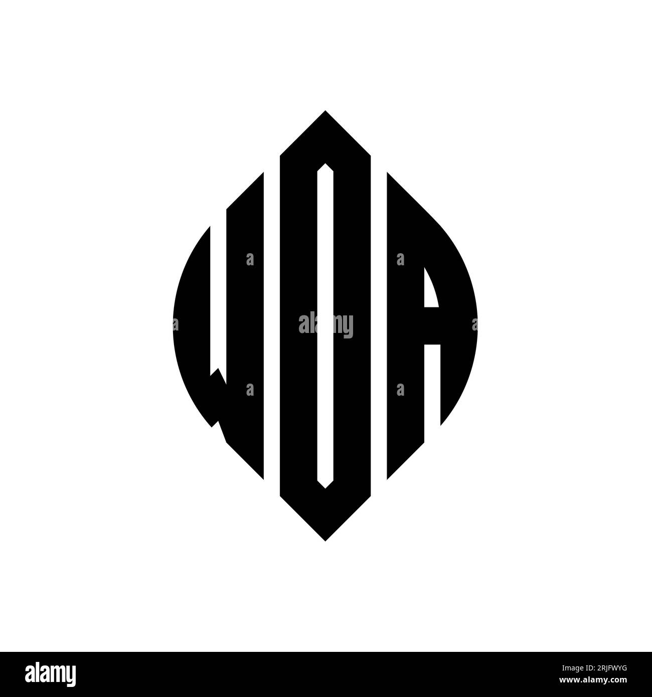 WDA circle letter logo design with circle and ellipse shape. WDA ellipse letters with ...