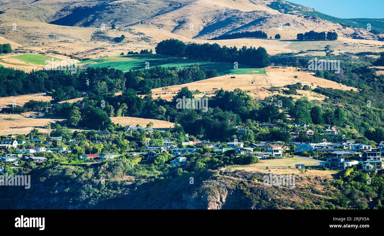 Cass Bay, Lyttelton Harbour, Banks Peninsula, Canterbury, South Island ...