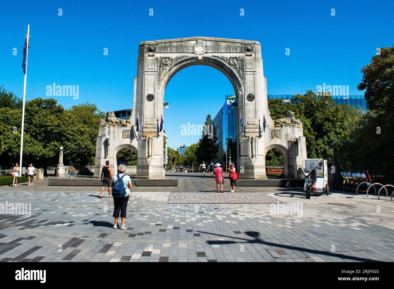 Christchurch's Bridge of Remembrance is a memorial to those who fought ...