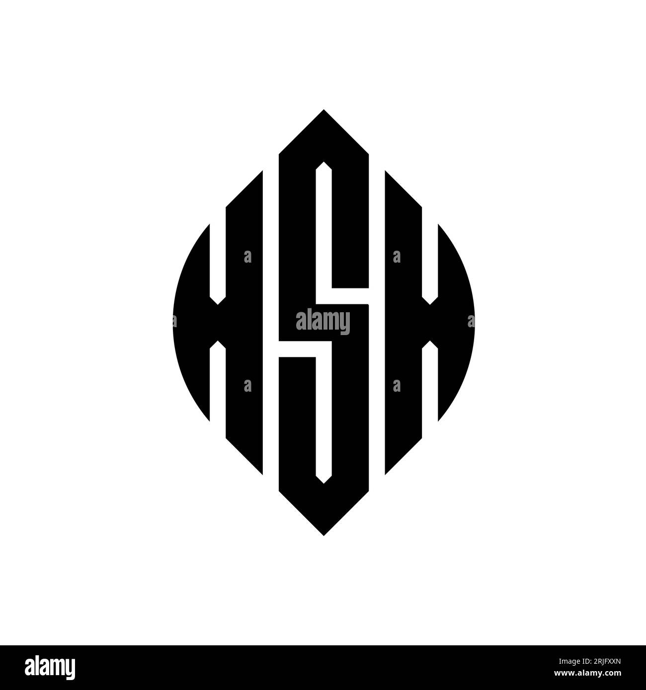 XSX circle letter logo design with circle and ellipse shape. XSX ...