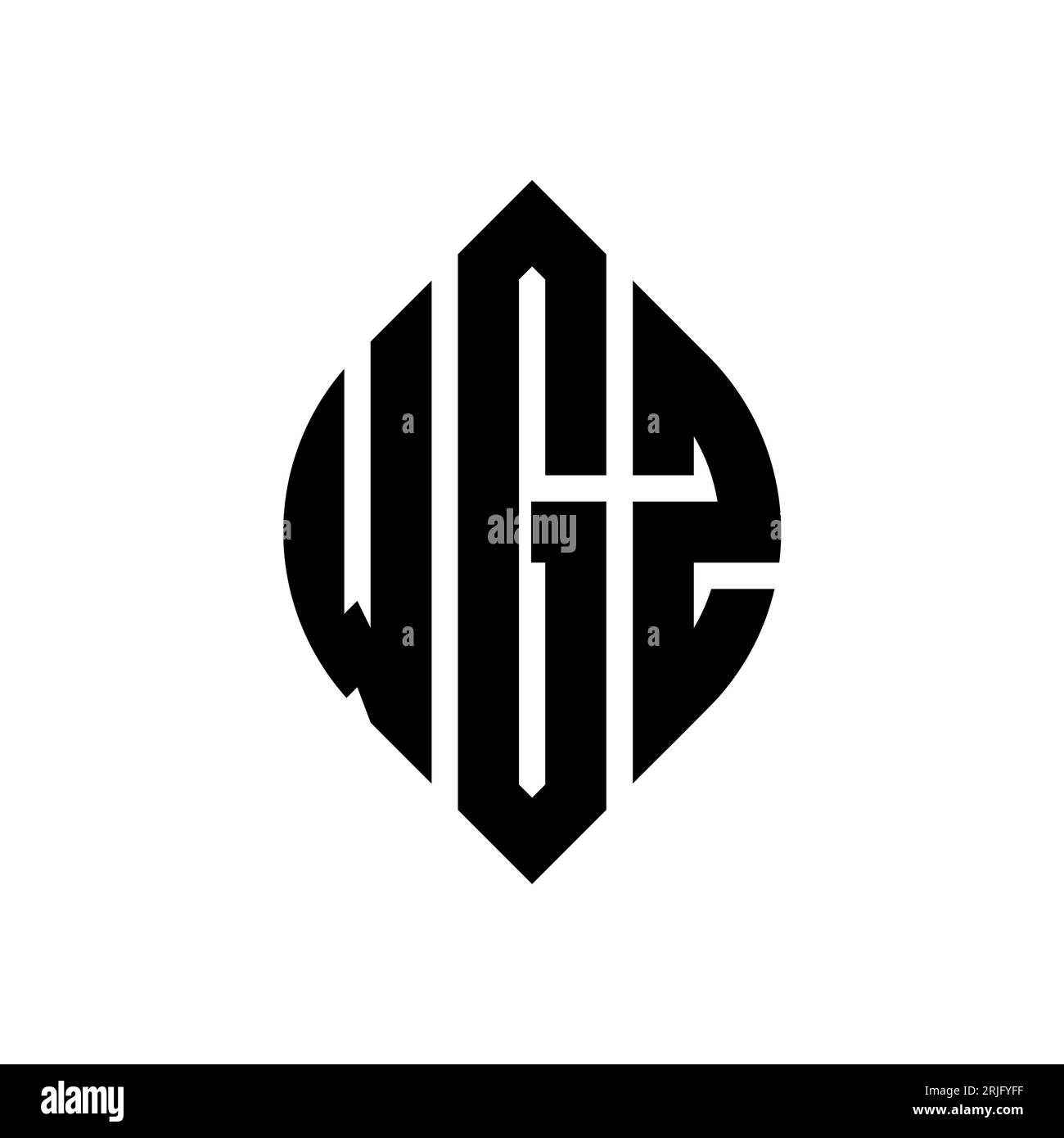 WGZ circle letter logo design with circle and ellipse shape. WGZ ...