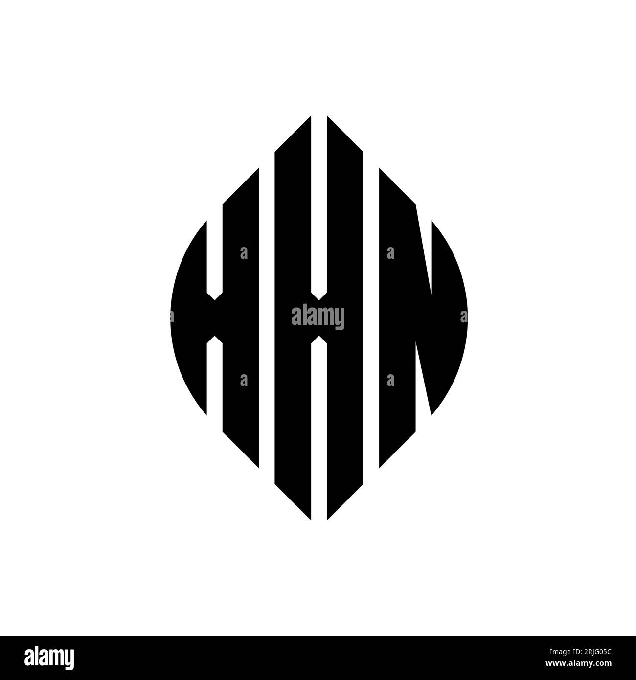 XXN circle letter logo design with circle and ellipse shape. XXN ...
