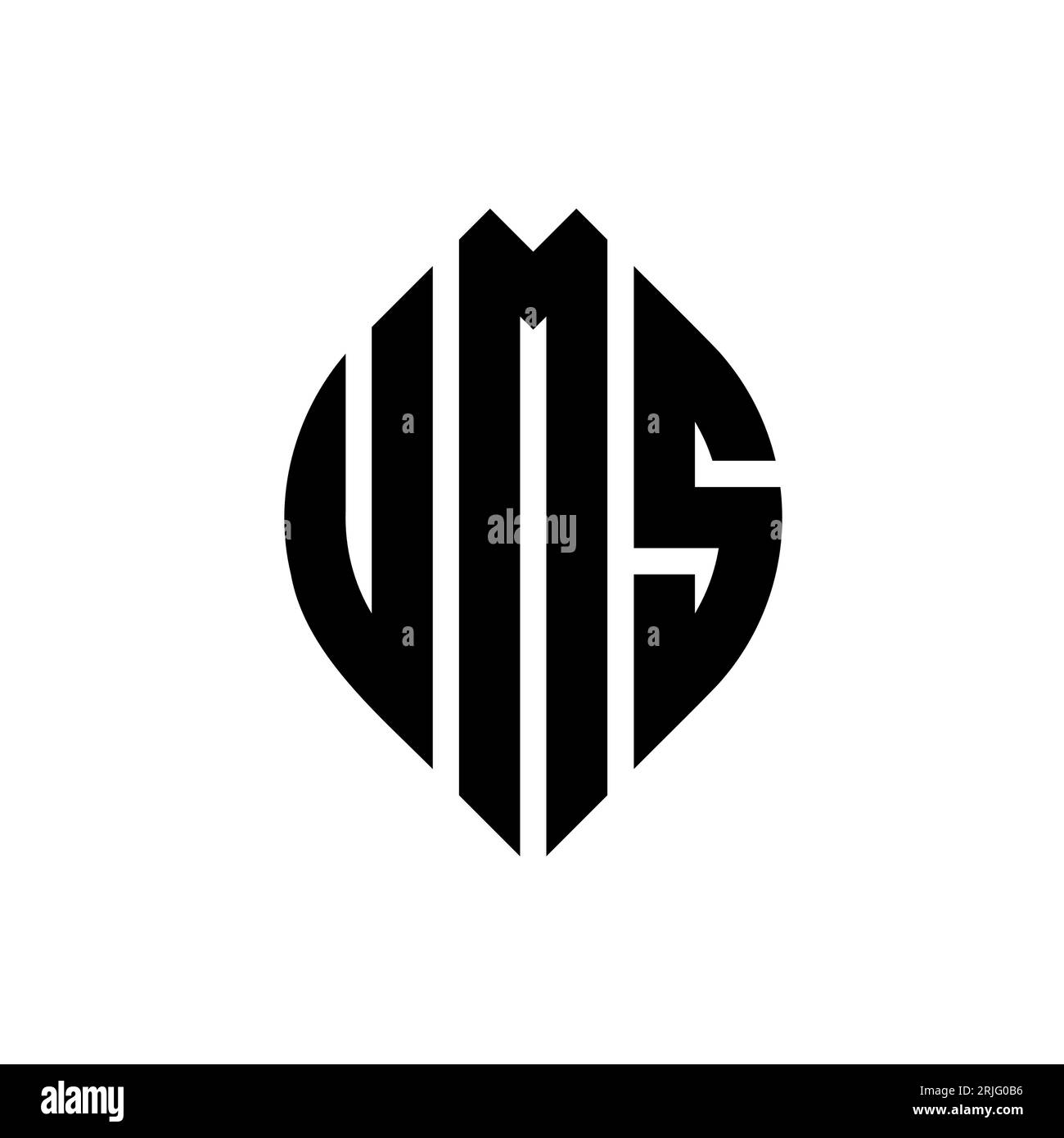 UMS circle letter logo design with circle and ellipse shape. UMS ...