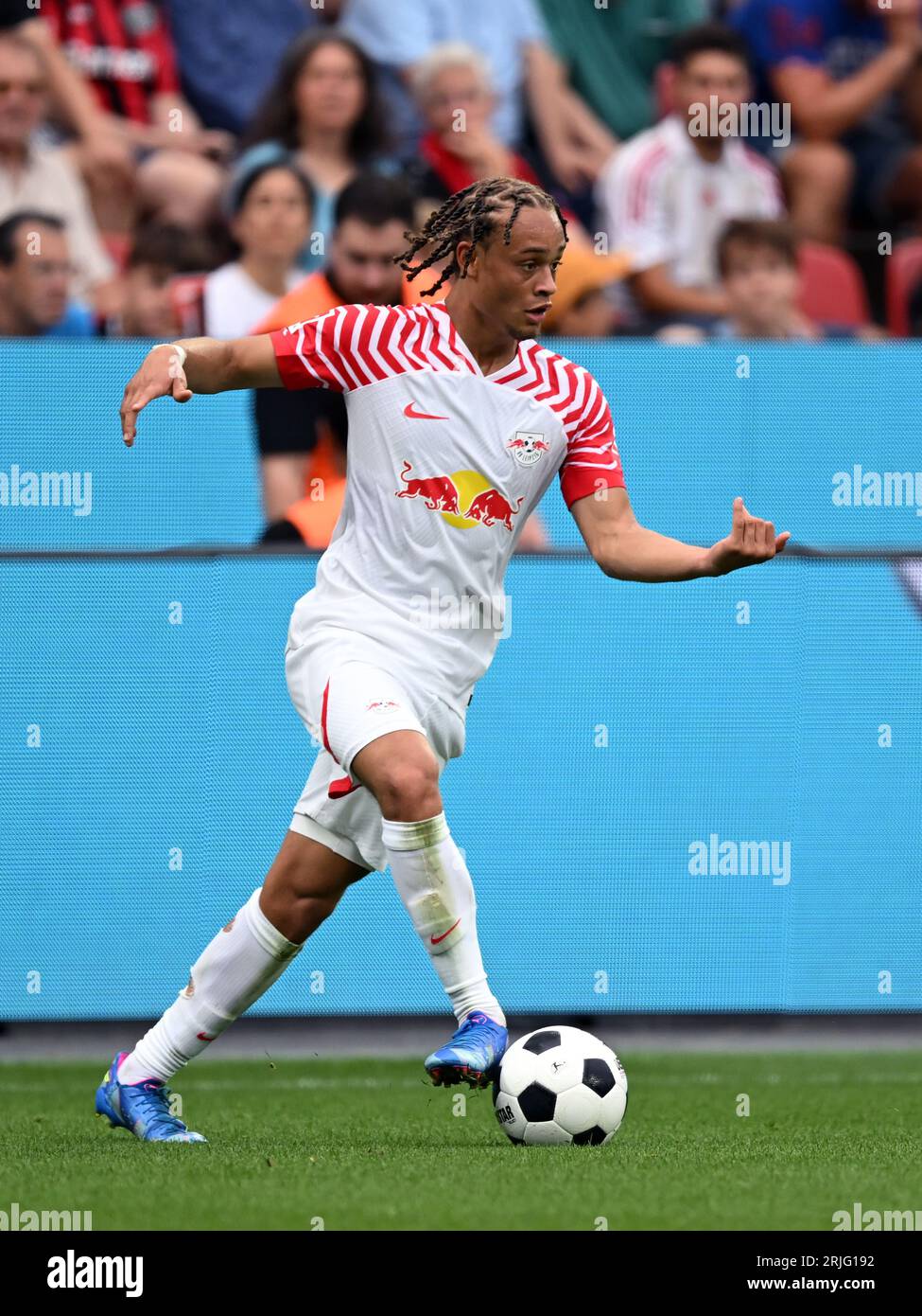 LEVERKUSEN - Xavi Simons of RB Leipzig during the Bundesliga match ...