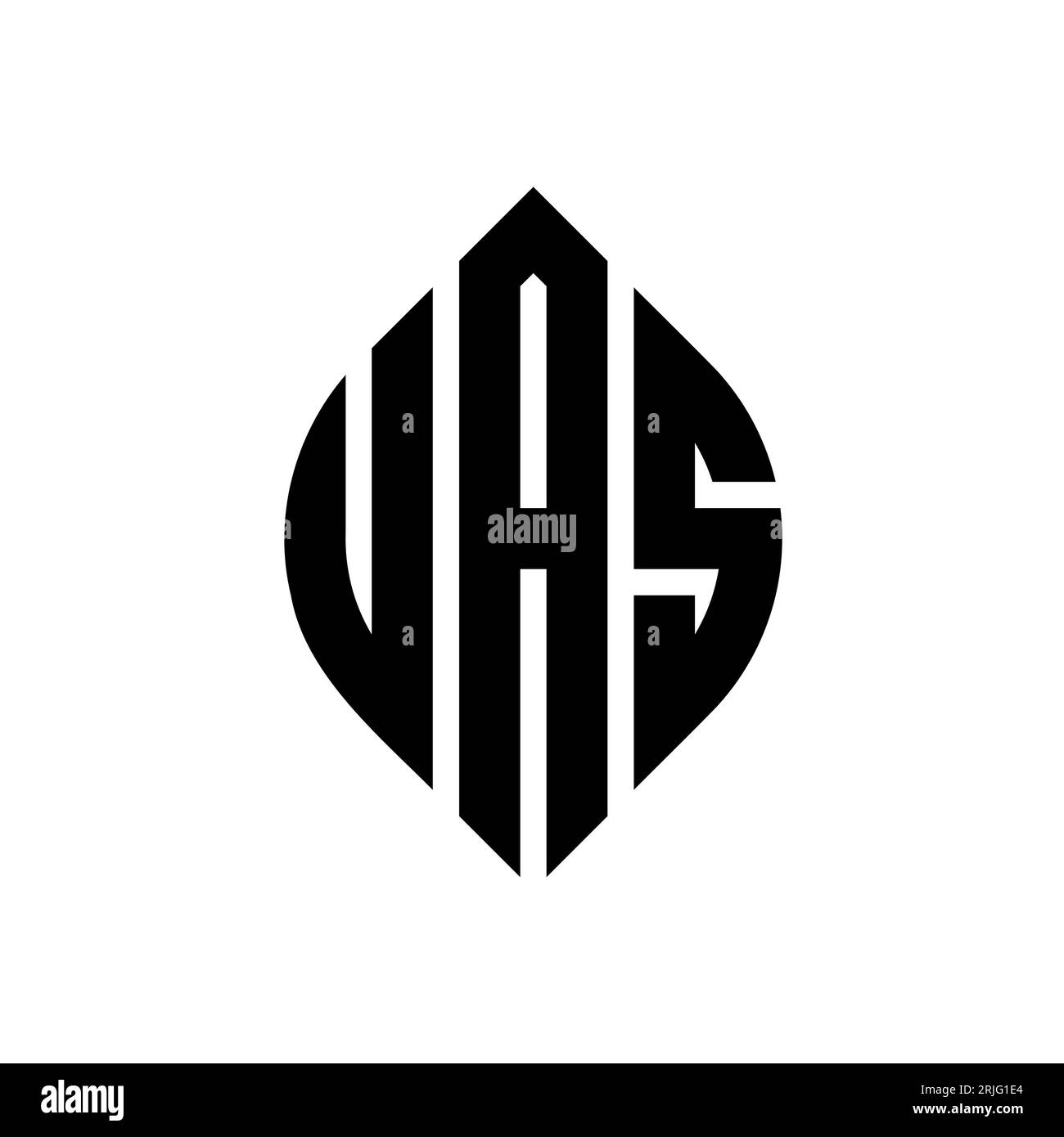 UAS circle letter logo design with circle and ellipse shape. UAS ...