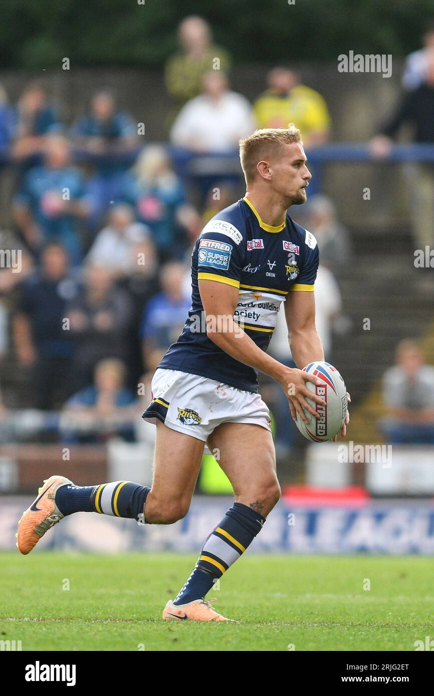 Leeds, England - 20th August 2023 Luke Hooley (21) of Leeds Rhinos in ...