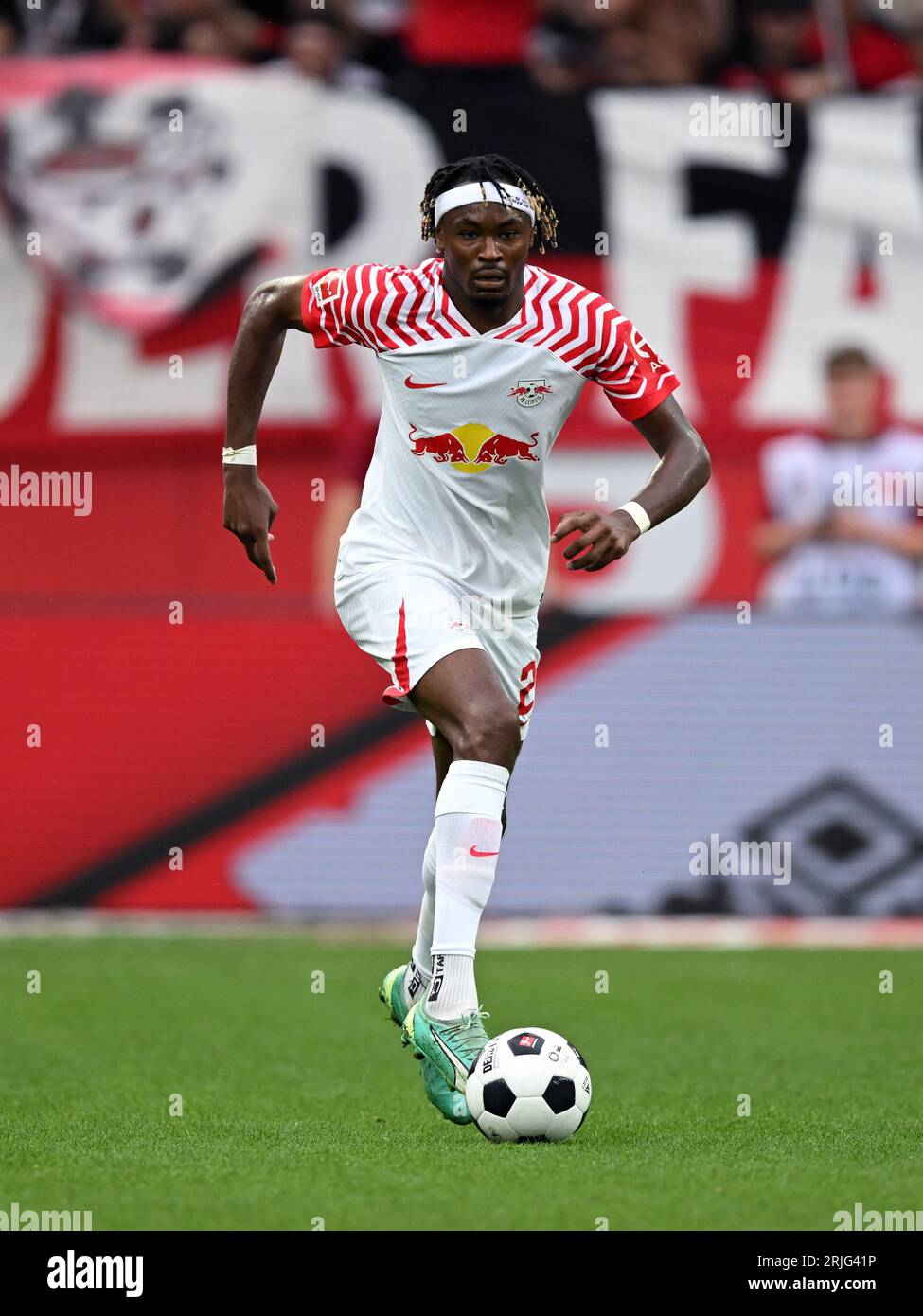LEVERKUSEN - Mohamed Simakan of RB Leipzig during the Bundesliga match ...