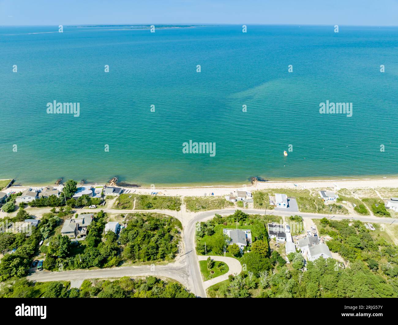 aerial view of the shore road area, east hampton, ny Stock Photo - Alamy