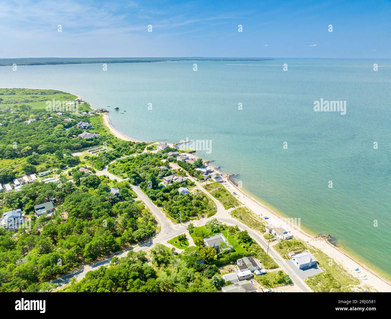 aerial view of the shore road area, east hampton, ny Stock Photo - Alamy