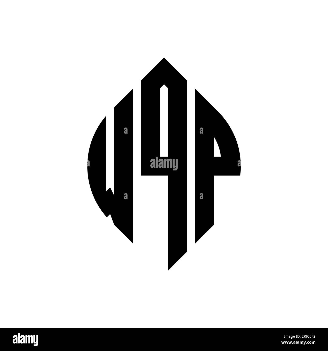 WQP circle letter logo design with circle and ellipse shape. WQP ...