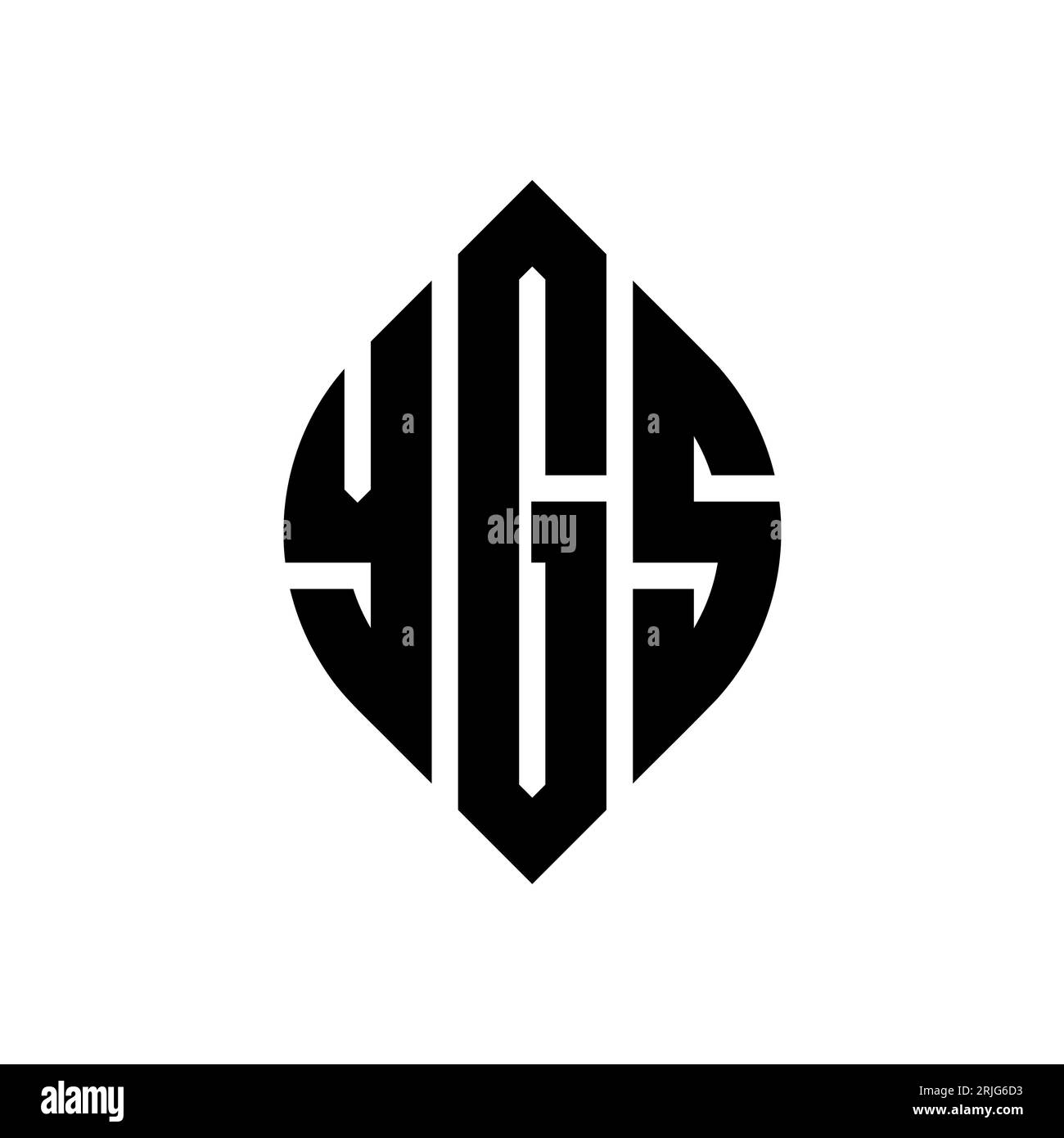 YGS circle letter logo design with circle and ellipse shape. YGS ...