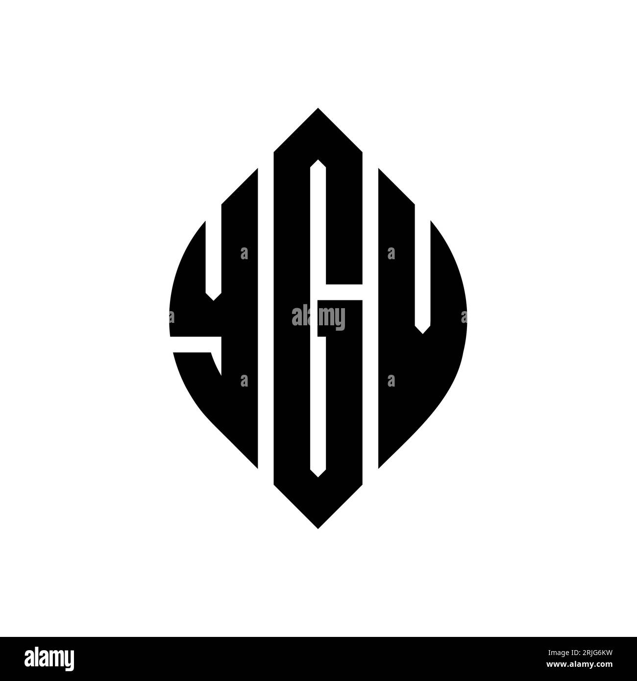 YGV circle letter logo design with circle and ellipse shape. YGV ...