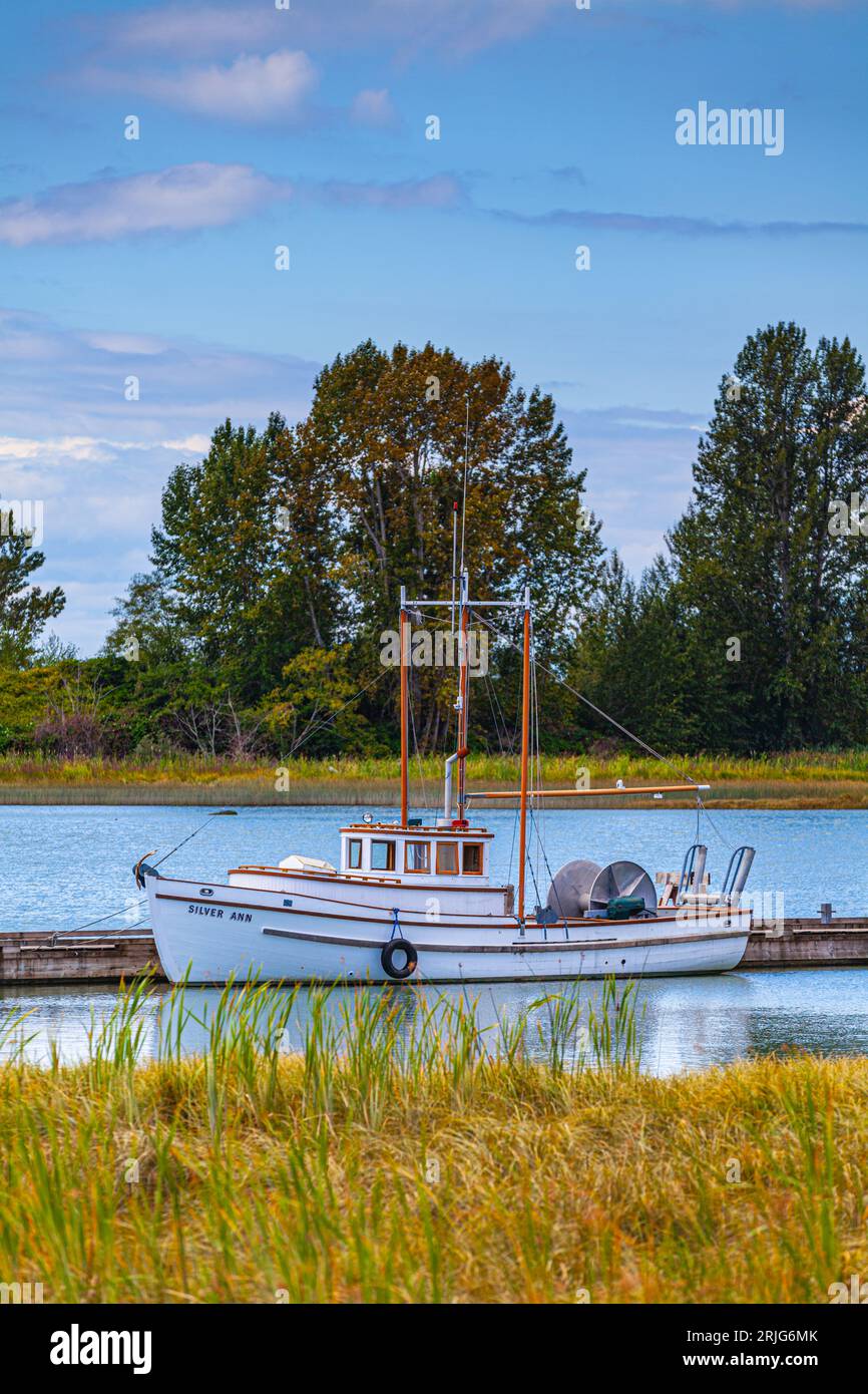 Small fishing vessel Silver Ann at the Britannia Ship Yard in Steveston ...