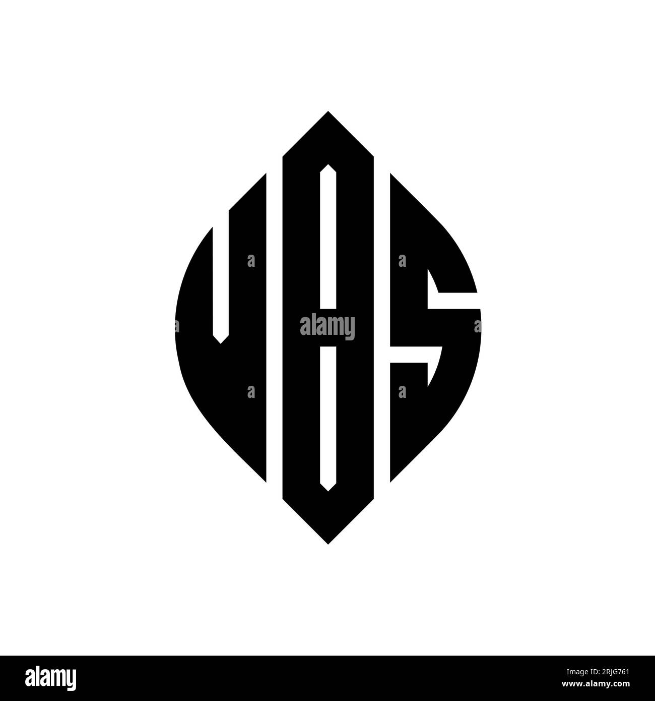 VBS circle letter logo design with circle and ellipse shape. VBS ...
