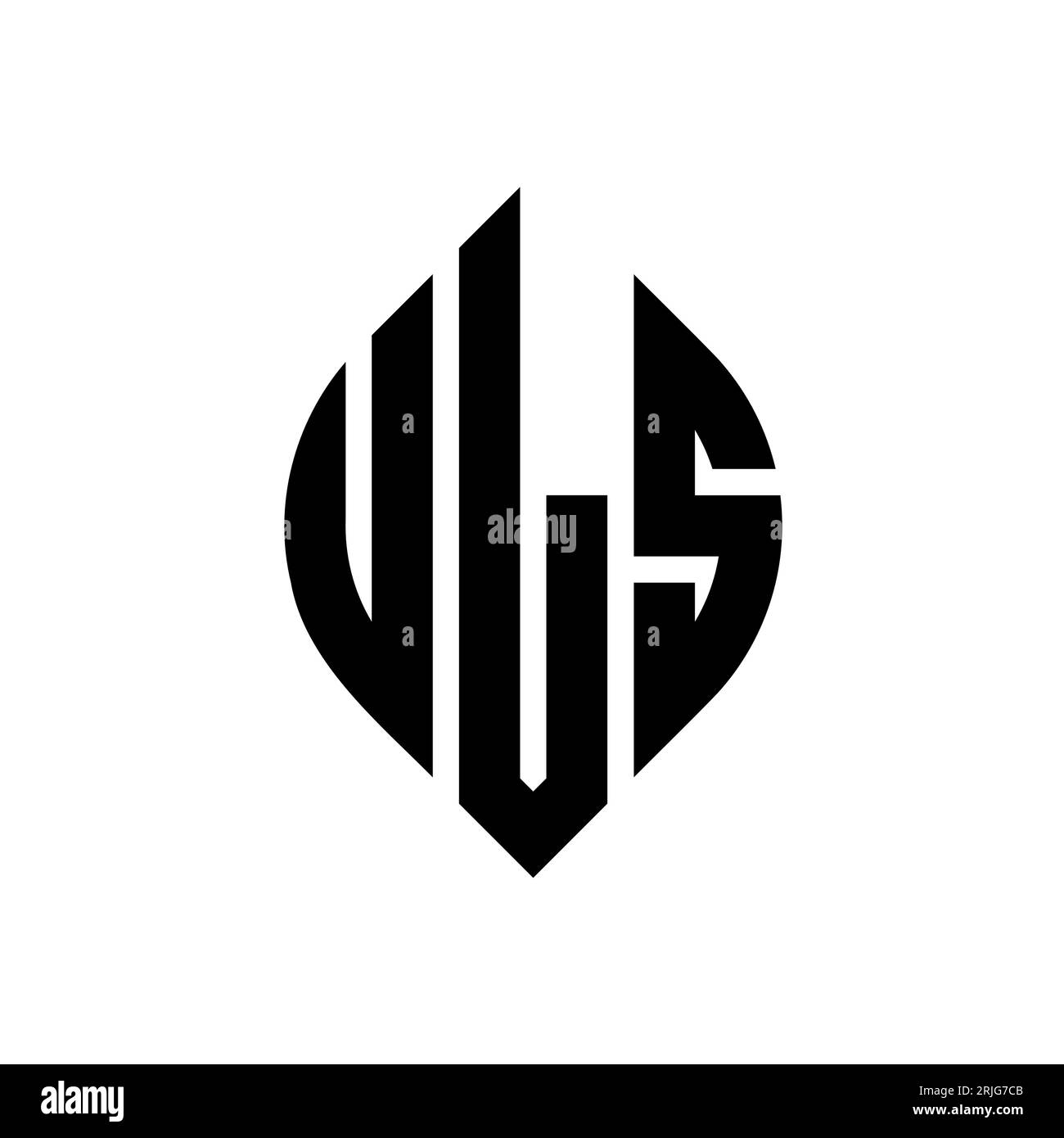 ULS circle letter logo design with circle and ellipse shape. ULS ...