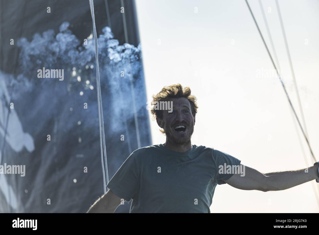 Brest, France on August 22nd 2023 Jay Thompson (USA) becomes the first ...