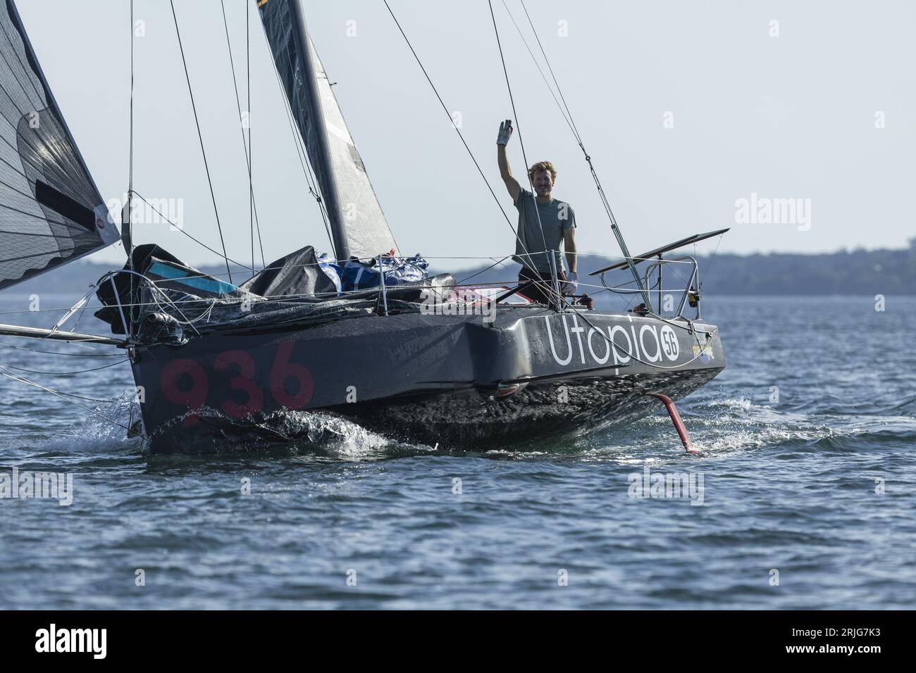 Brest, France on August 22nd 2023 Jay Thompson (USA) becomes the first ...