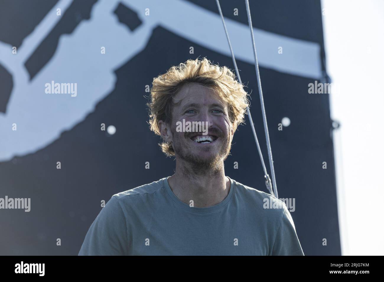 Brest, France on August 22nd 2023 Jay Thompson (USA) becomes the first ...