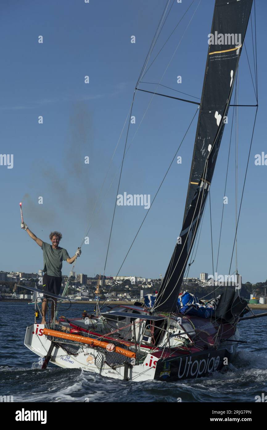 Brest, France on August 22nd 2023 Jay Thompson (USA) becomes the first ...