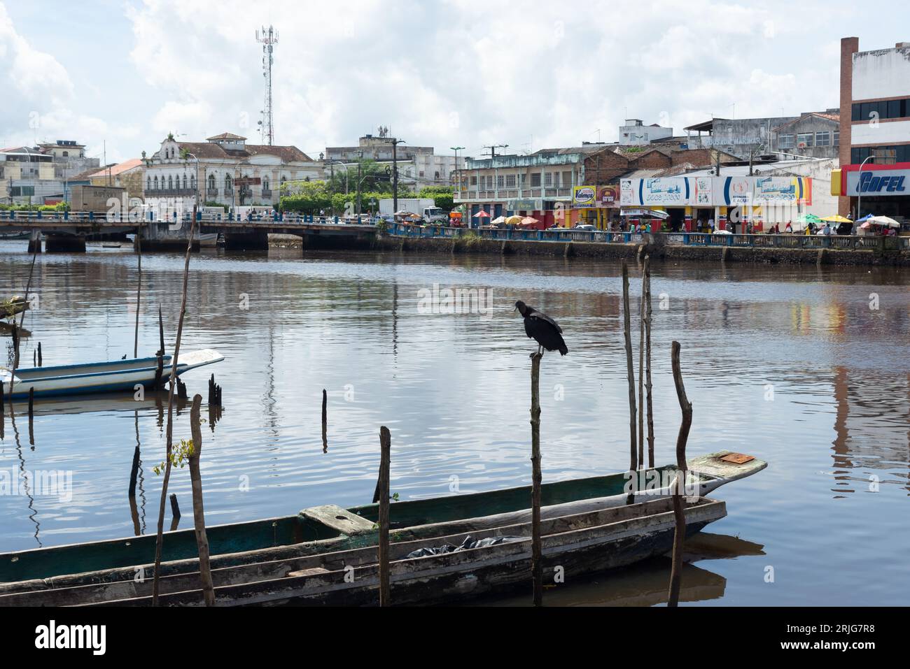 Valenca, Bahia, Brazil - January 10, 2023: Panoramic view of the river ...