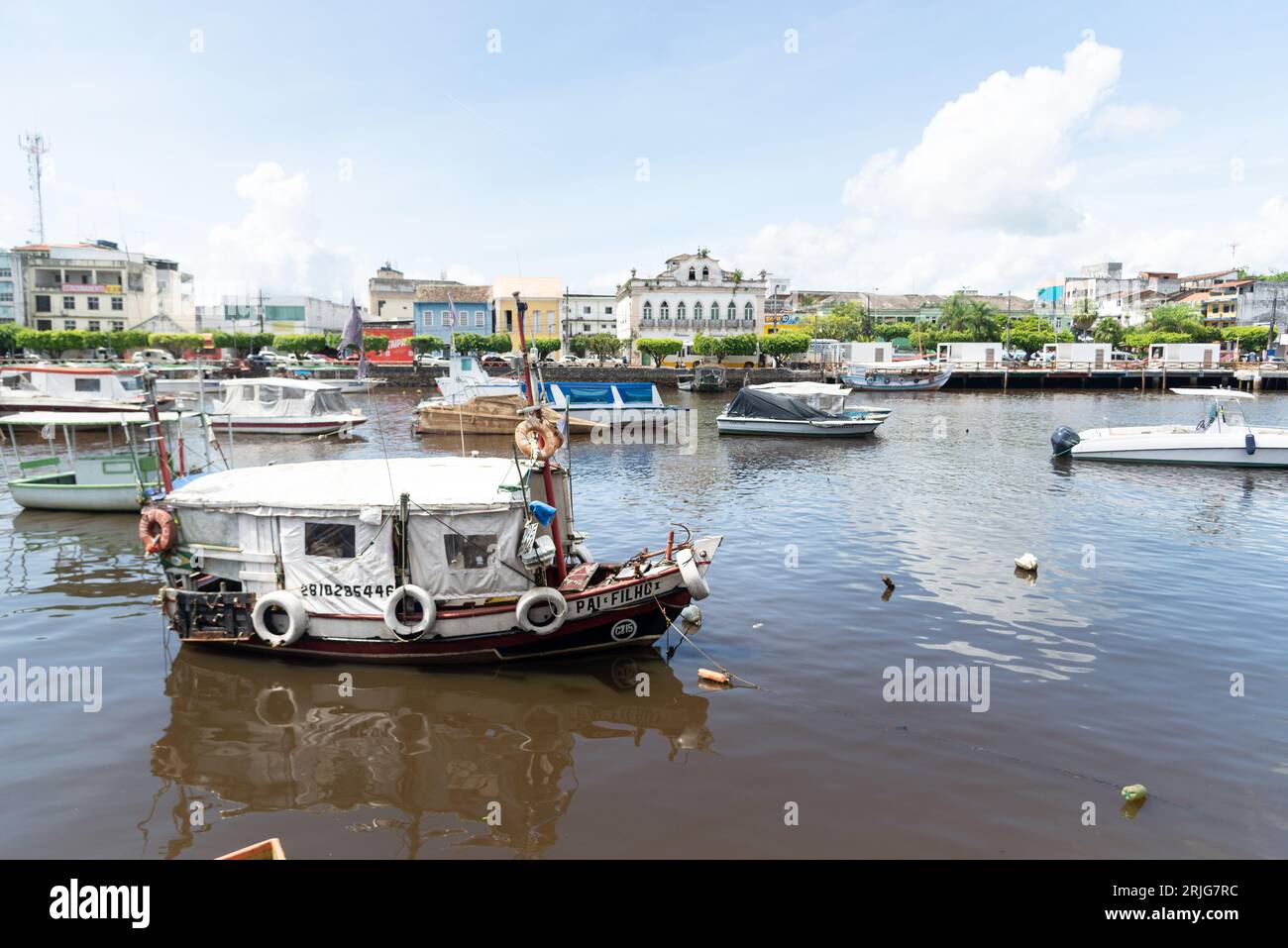 Valenca, Bahia, Brazil - January 10, 2023: View of the river Una and ...