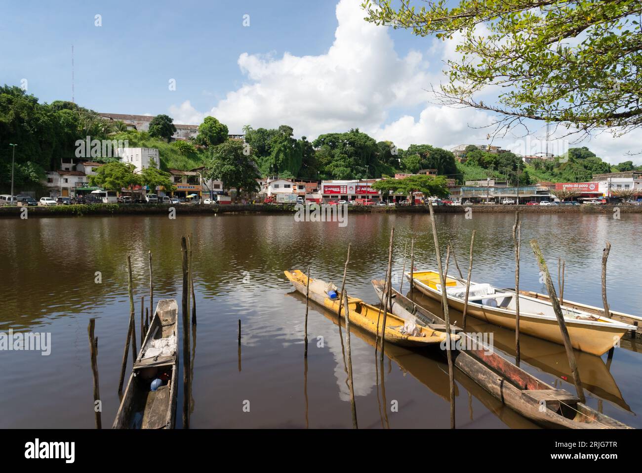 Valenca, Bahia, Brazil - January 10, 2023: View of the river Una that ...