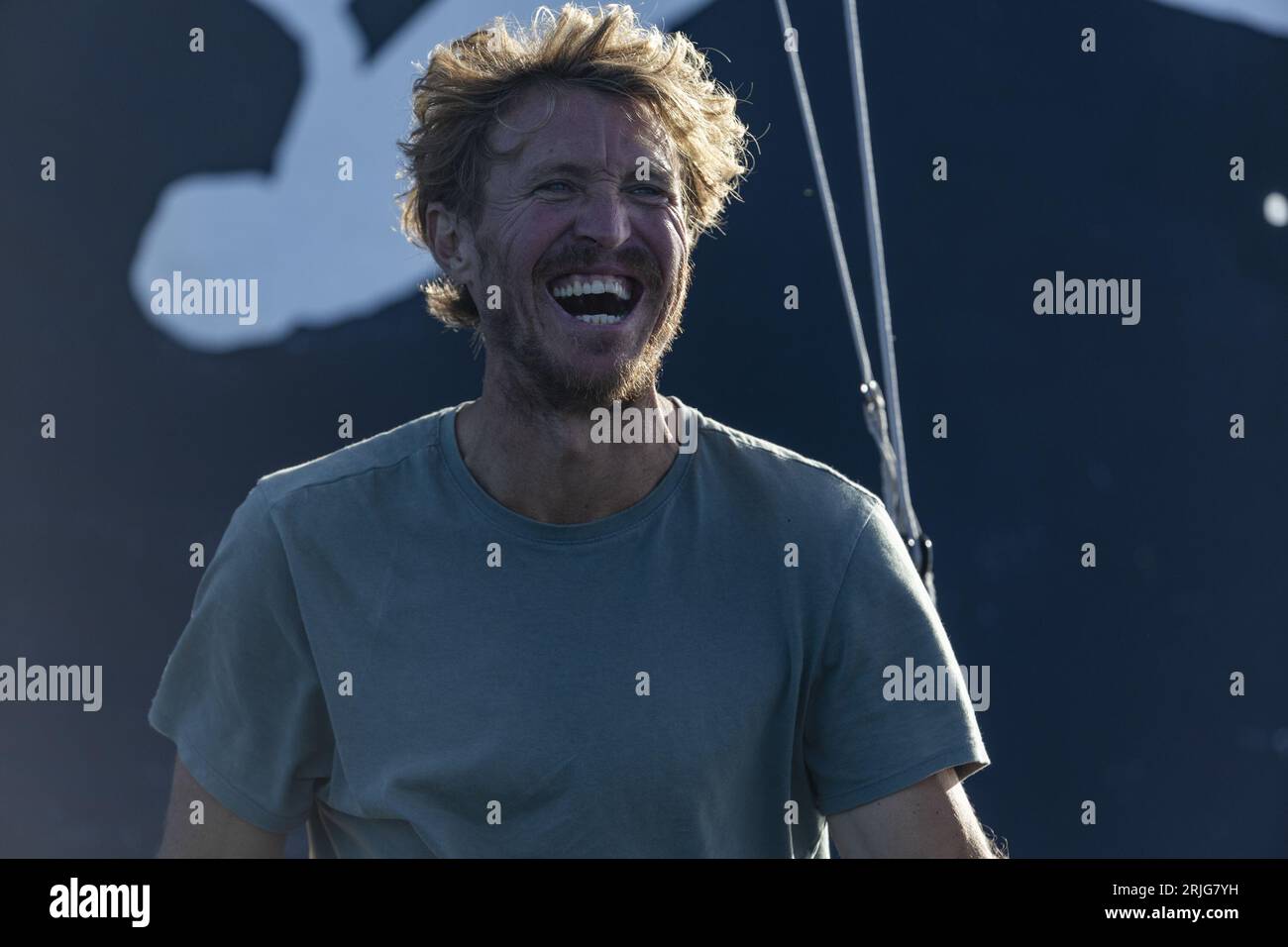 Brest, France on August 22nd 2023 Jay Thompson (USA) becomes the first ...