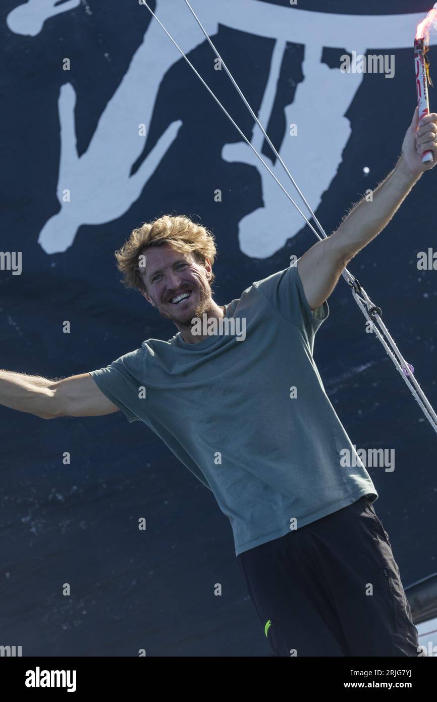 Brest, France on August 22nd 2023 Jay Thompson (USA) becomes the first ...