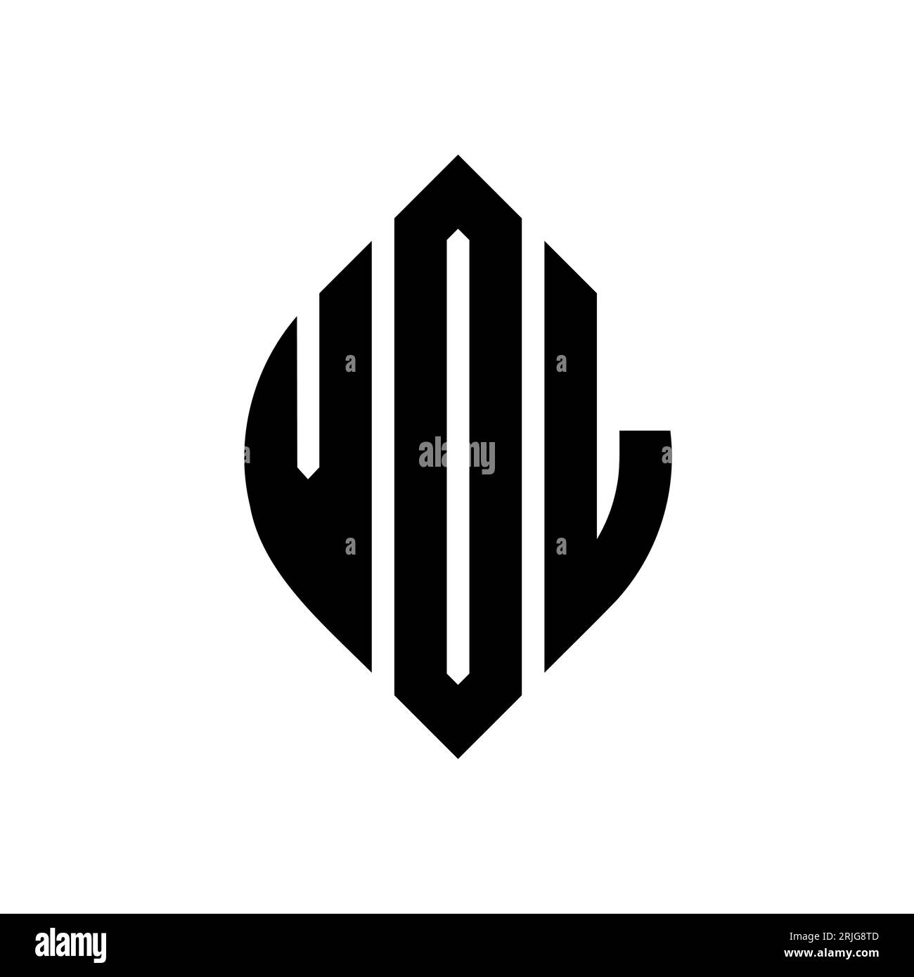 VDL circle letter logo design with circle and ellipse shape. VDL ...