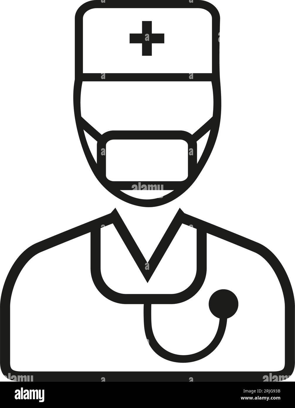 Line icon person wearing Cut Out Stock Images & Pictures - Alamy