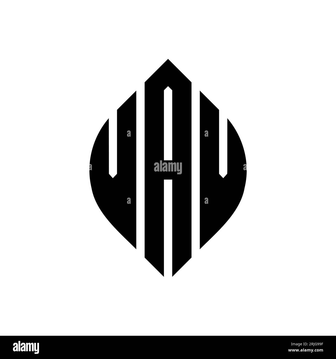 VAV circle letter logo design with circle and ellipse shape. VAV ...