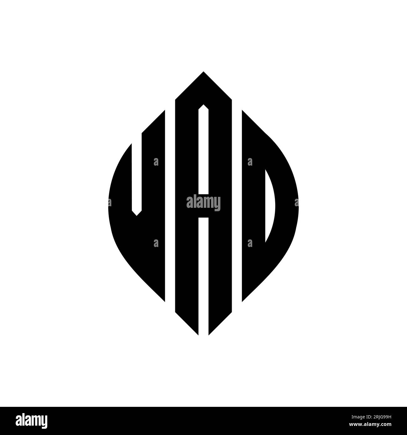 VAO circle letter logo design with circle and ellipse shape. VAO ...