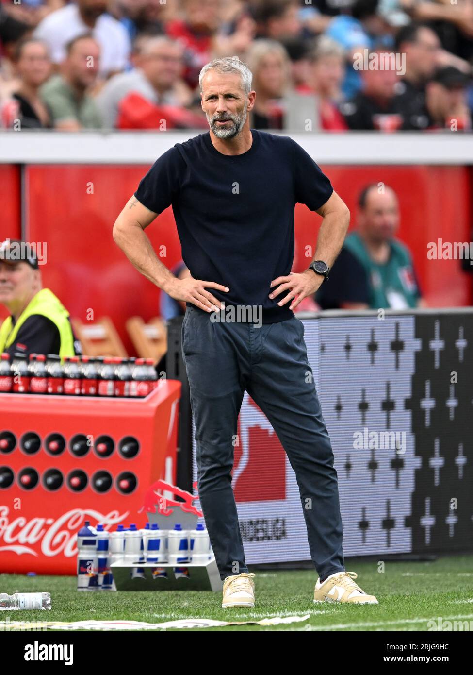 LEVERKUSEN - RB Leipzig coach Marco Rose during the Bundesliga match ...