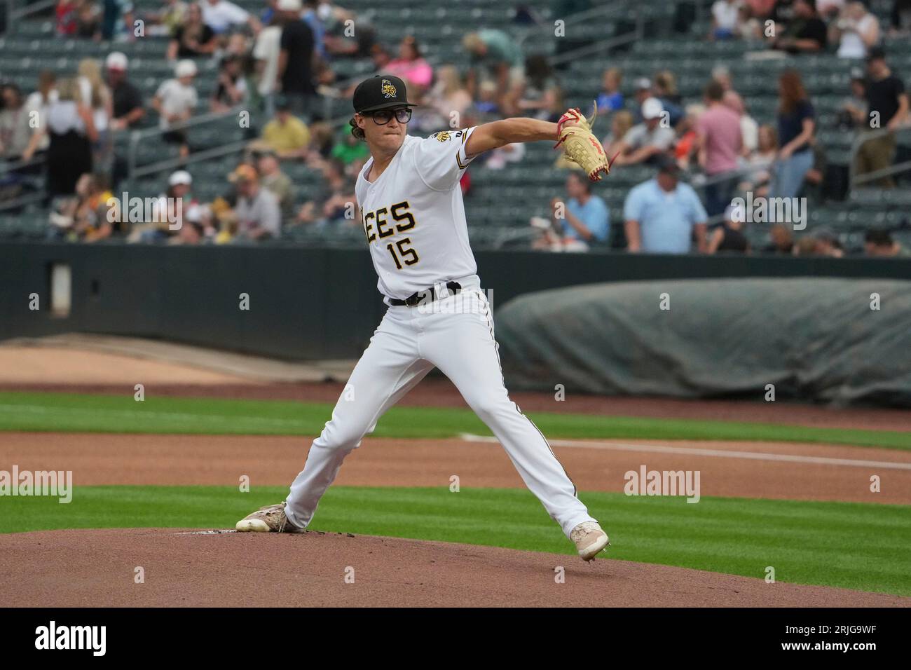 Salt Lake City, USA. 19th Aug, 2023. August 19 2023: Salt Lake pitcher ...