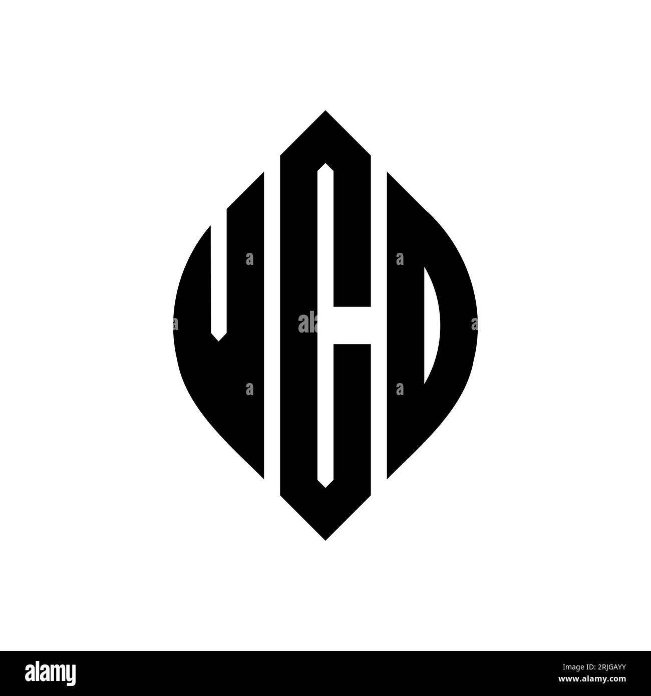 VCD circle letter logo design with circle and ellipse shape. VCD ...