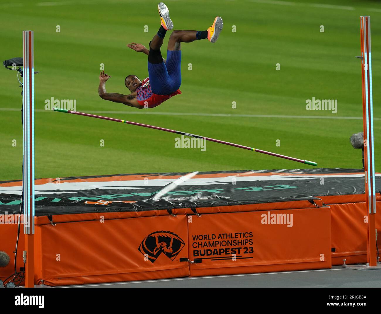 Budapest, Hungary. 22nd Aug, 2023. Athletics: World Championships, High Jump, Final, Men, at the ...