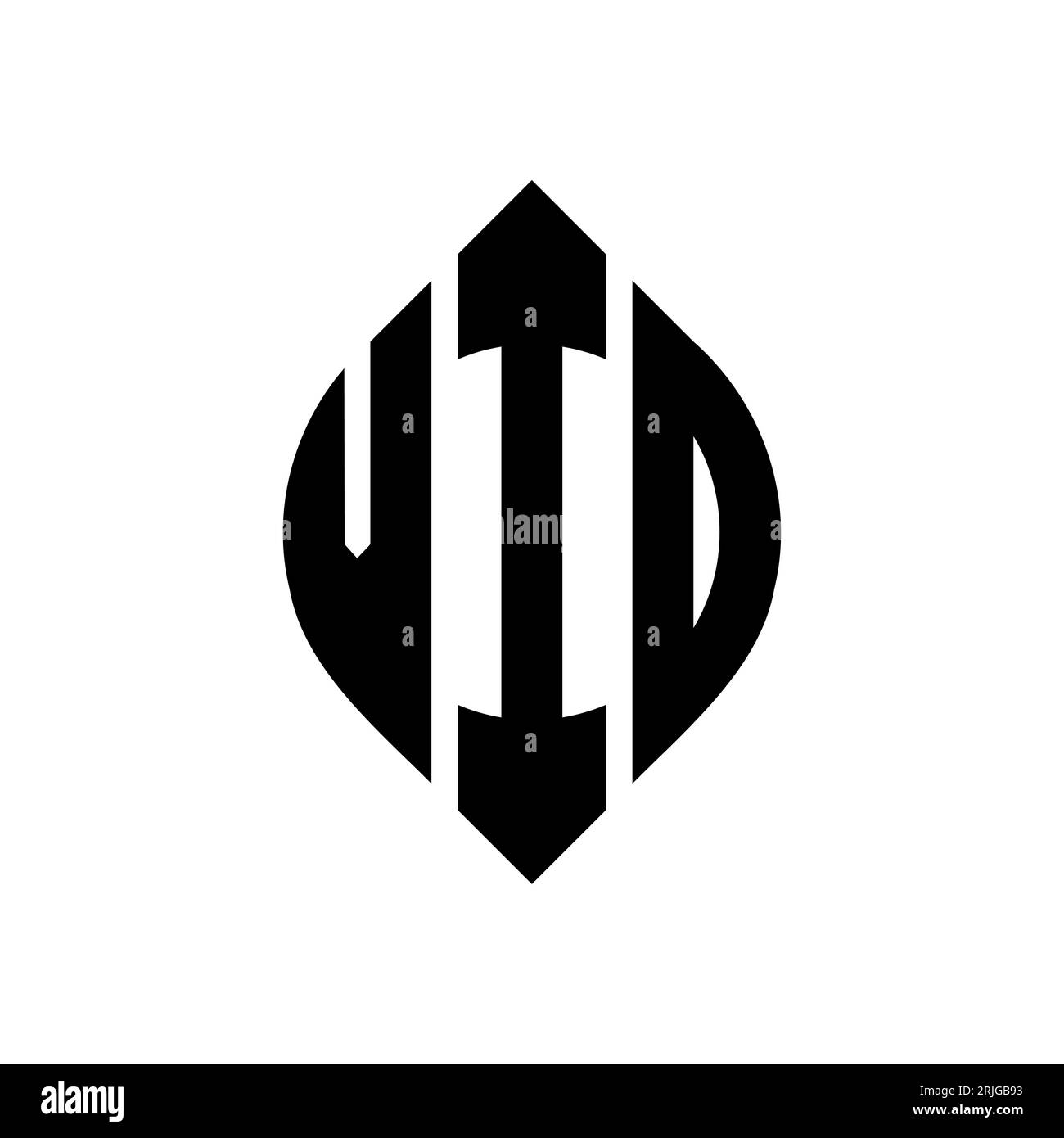 VIO circle letter logo design with circle and ellipse shape. VIO ...