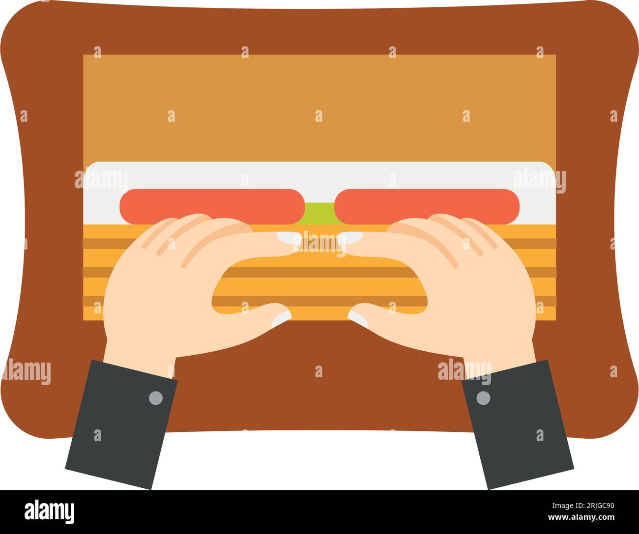 Hands preparing healthy food Stock Vector Images - Alamy