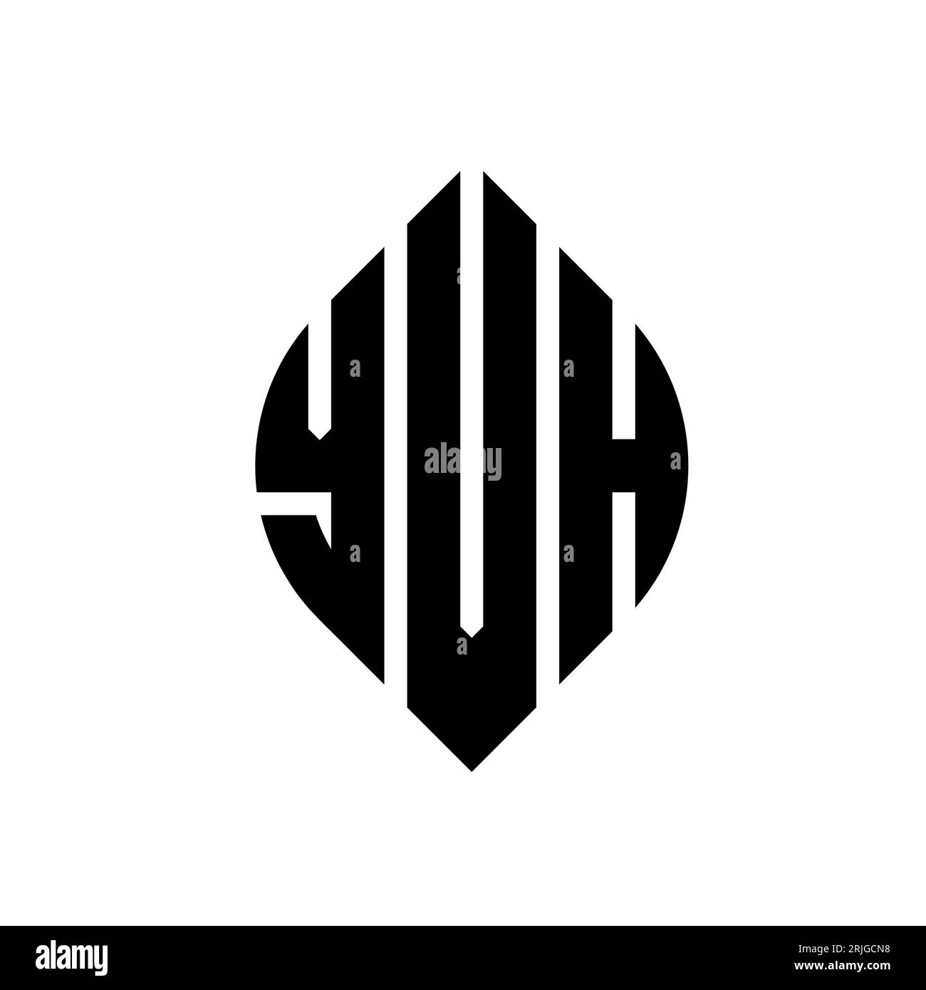 YVH circle letter logo design with circle and ellipse shape. YVH ...