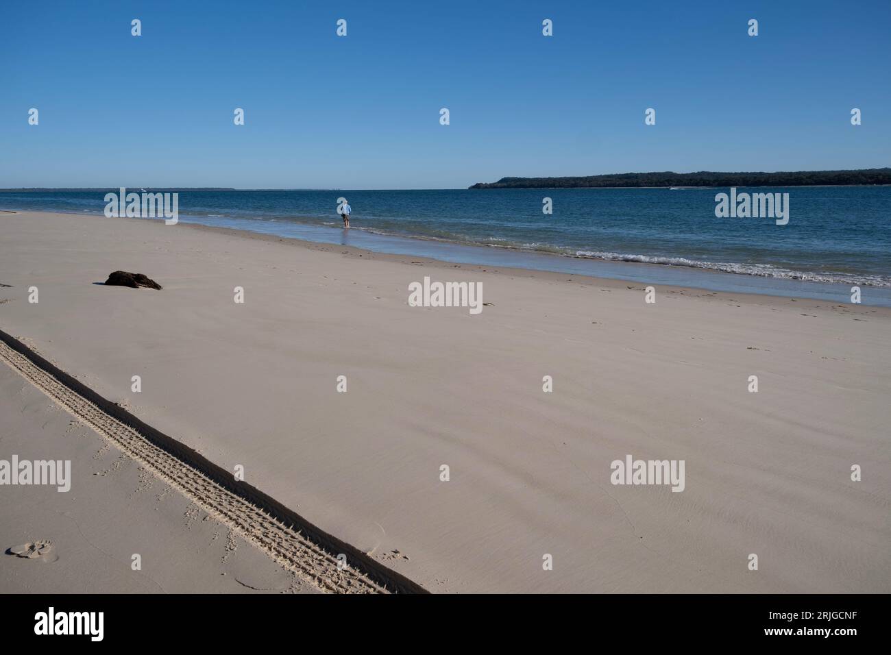 Salt Water flats at Inskip Point Queensland Stock Photo - Alamy