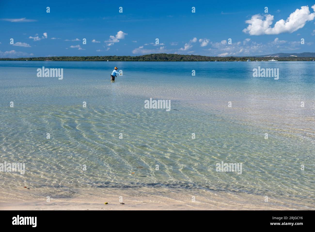 Salt Water flats at Inskip Point Queensland Stock Photo - Alamy