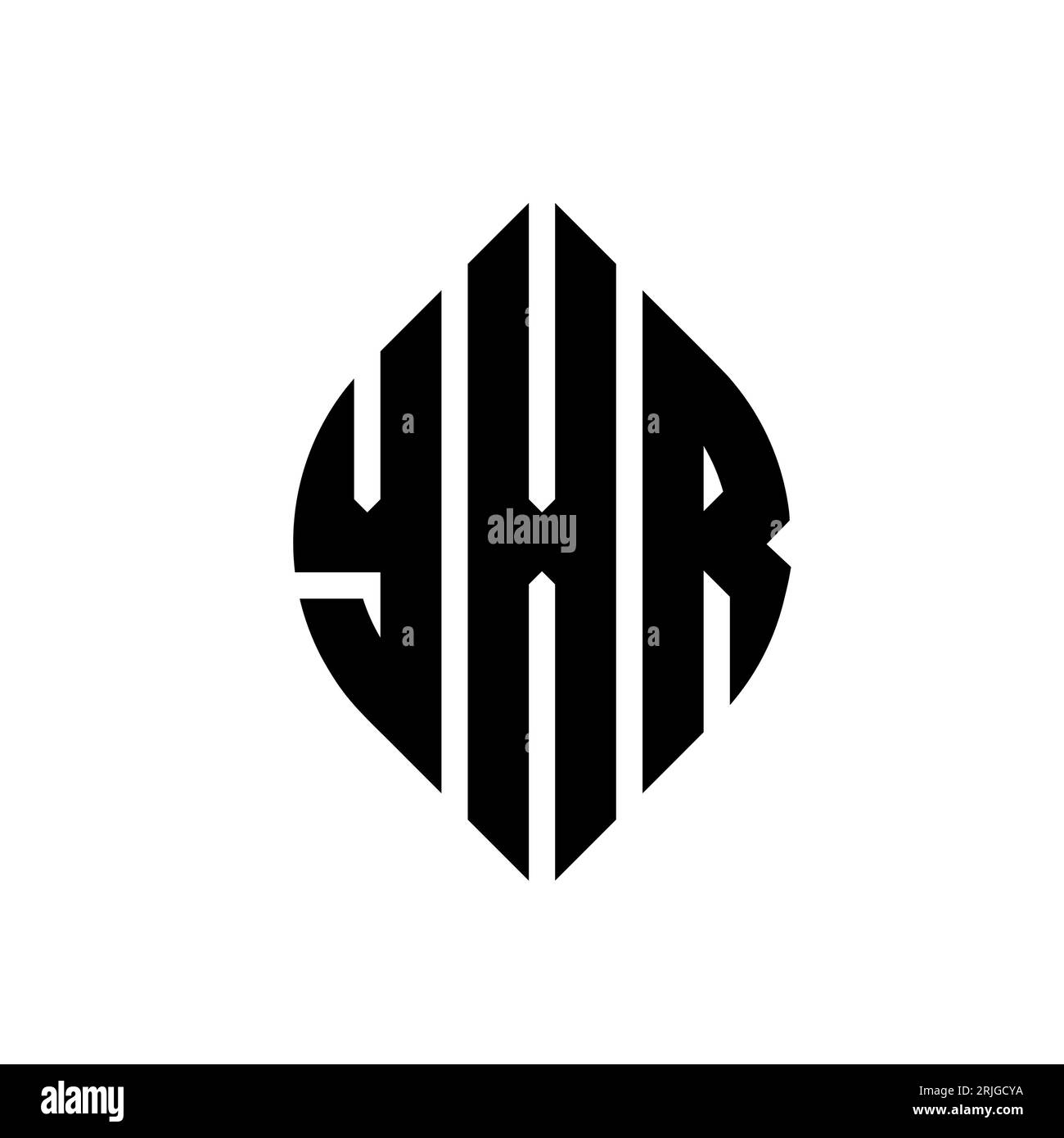 YXR circle letter logo design with circle and ellipse shape. YXR ...